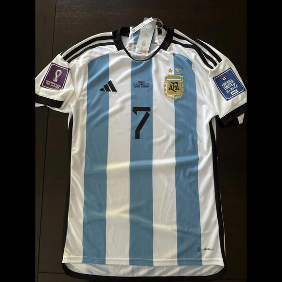 adidas | Shirts | Adidas Argentina 222 World Cup Final Jersey Rodrigo ...